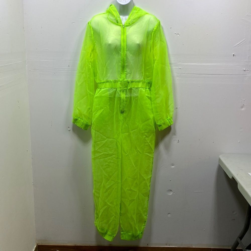 Rehab Lab Sheer Neon Jumpsuit Large - Gem